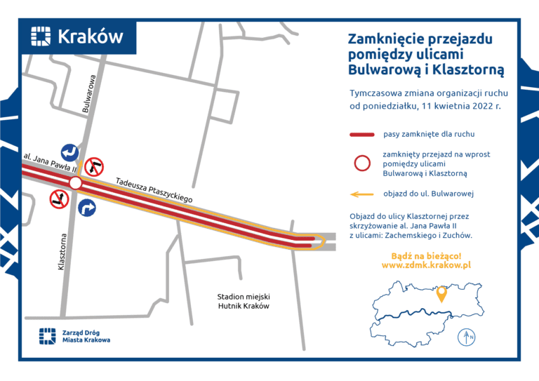 Od poniedziałku zmiany i nowa organizacja ruchu w Nowej Hucie - Lubię Kraków