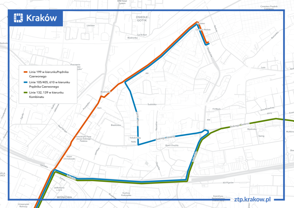 Zmiany w organizacji ruchu i komunikacji miejskiej na Dobrego Pasterza - Lubię Kraków