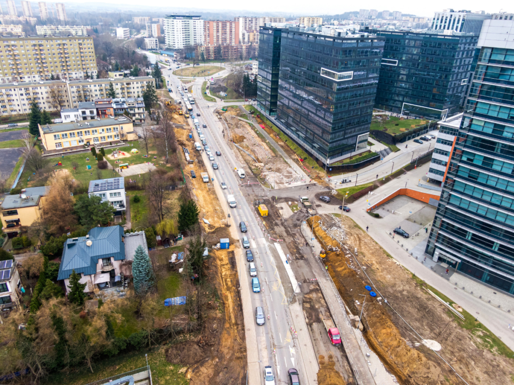Będą kolejne zmiany w organizacji ruchu w związku z budową tramwaju do Mistrzejowic - Lubię Kraków